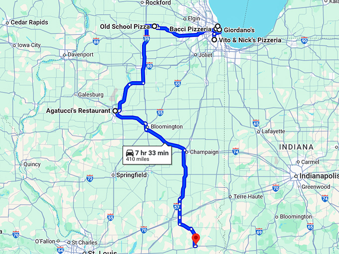 illinois outrageously delicious pizza map