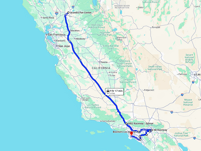 insanely fun california trip map