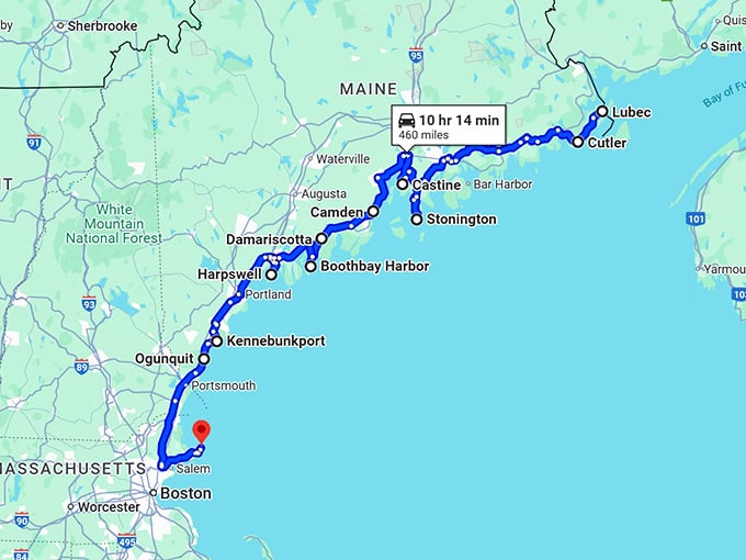 maine breathtaking coastal villages map