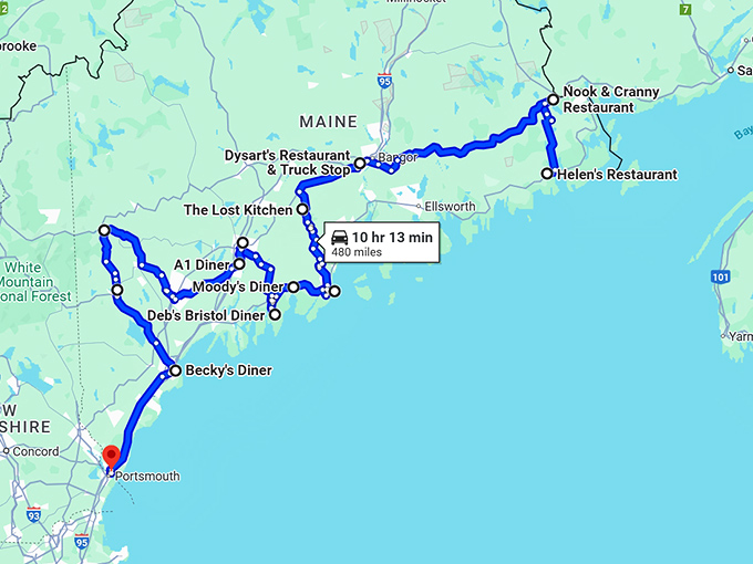 maine delicious hidden restaurants map
