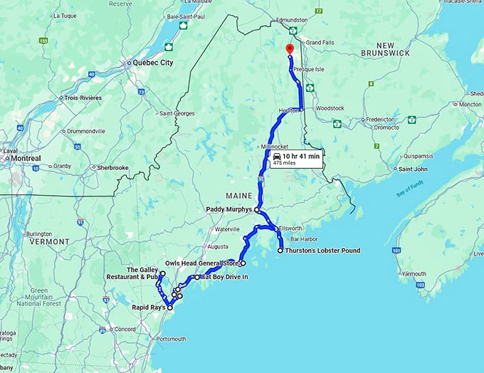 maine most mouthwatering joints map