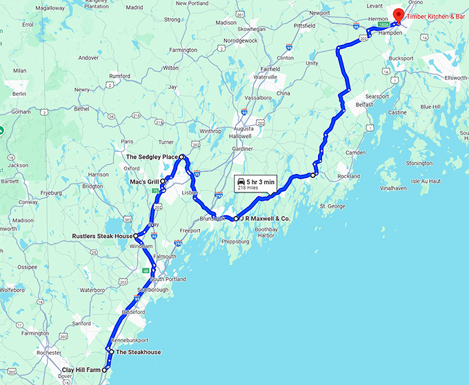 maine mouthwatering hidden steakhouses map