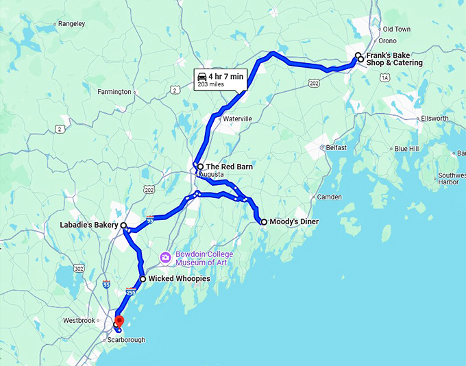 maine whoopie pie spots map