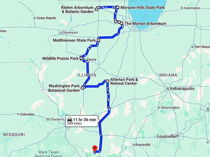 most magical illinois attractions map