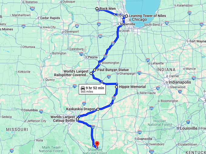 most unforgettable attractions illinois map