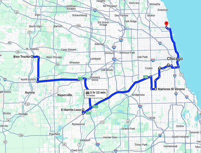 mouthwatering illinois mexican restaurants map