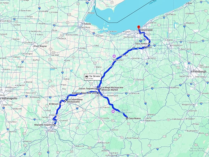 mouthwatering ohio mexican restaurants map