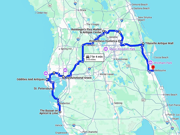 secret oddity shops florida map