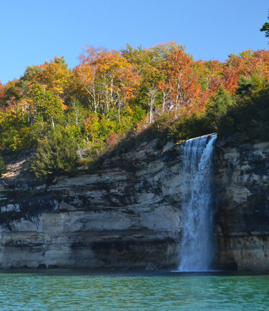 secret stunning waterfall michigan ftr