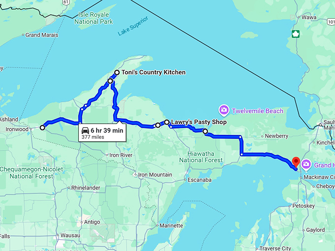 tasty michigan humble bakeries map