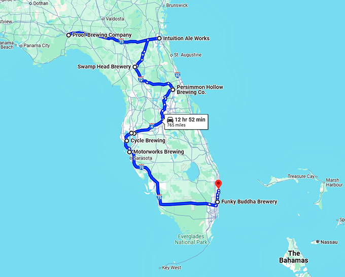 trip florida best breweries map