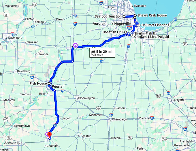 unforgettable seafood restaurants illinois map