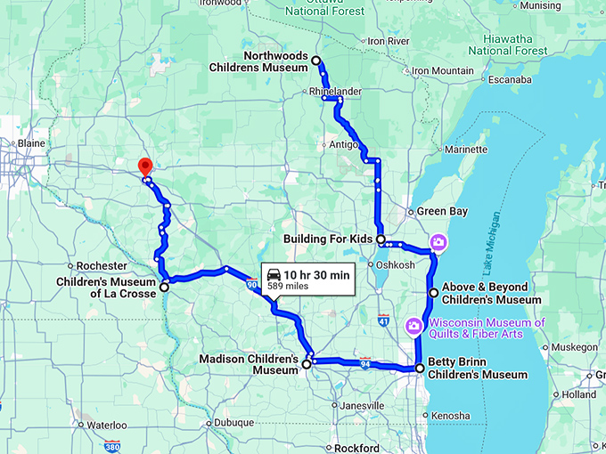wisconsin childrens museums map