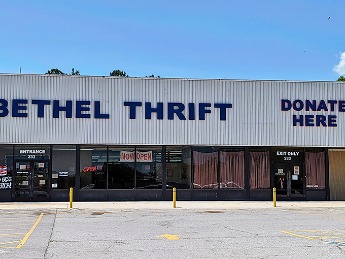 Welcome to Bethel Thrift, where one person's castoffs become another's treasures! This unassuming exterior hides a wonderland of secondhand delights waiting to be discovered.