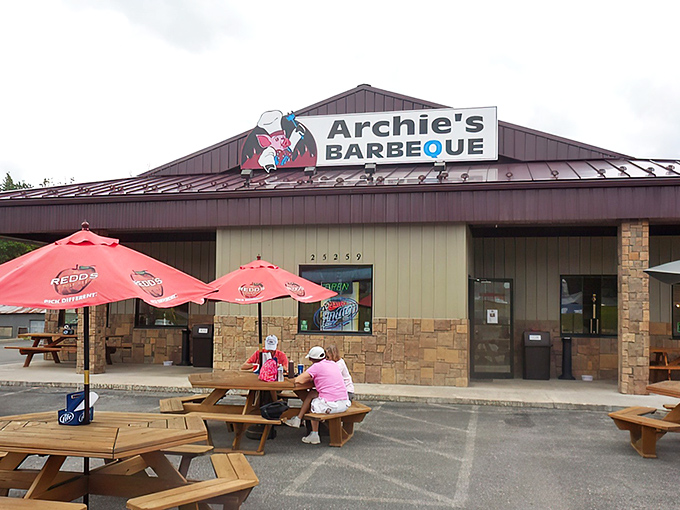 The barbecue beacon of McHenry beckons with its rustic charm and promise of smoky delights. Those picnic tables have heard countless "mmms" of satisfaction.