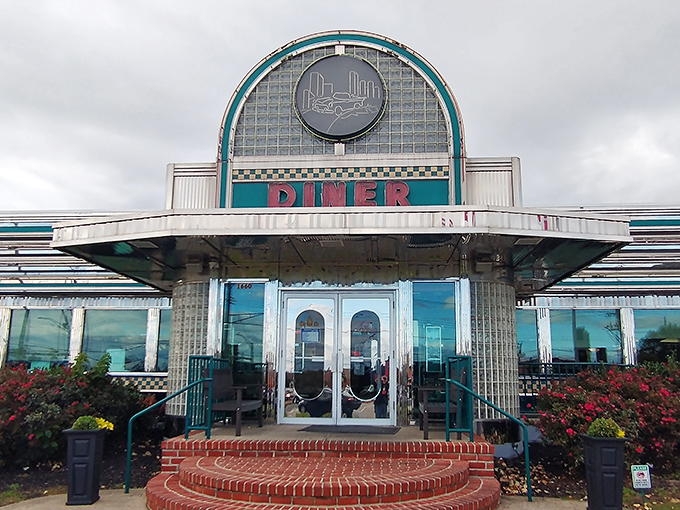 Shiny and chrome, this diner gleams like a time-traveling DeLorean. Step inside for a journey back to the golden age of comfort food and endless coffee refills.