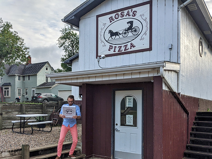 Welcome to Rosa's Pizza, where the exterior is as humble as a prairie farmhouse, but the flavors inside are anything but modest!