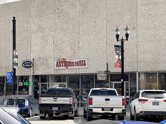 "Step into yesterday!" This vintage storefront isn't just an entrance; it's a time portal promising adventures in nostalgia and unexpected treasures.