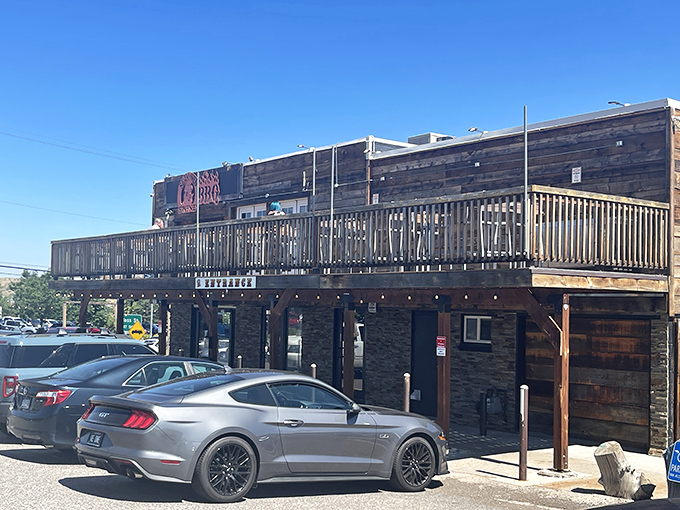 Welcome to BBQ paradise! Seasoned Swine's rustic exterior promises smoky delights that'll make your taste buds do a happy dance.