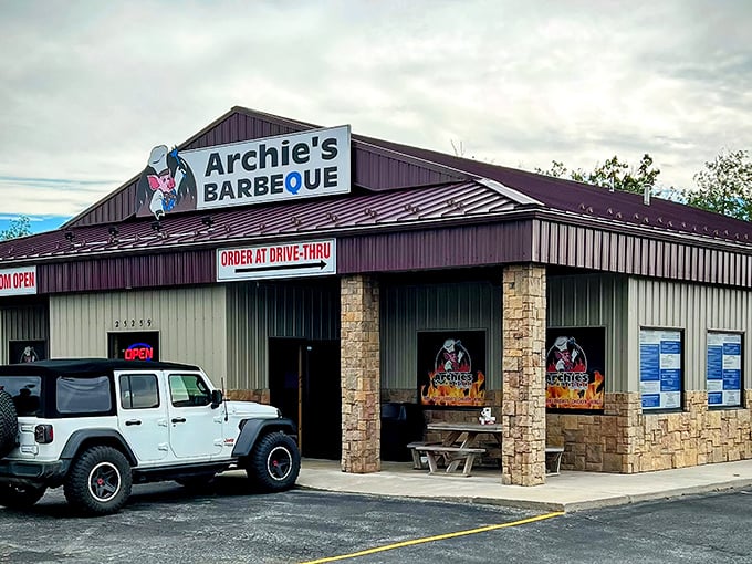 The barbecue beacon of McHenry beckons with its rustic charm and promise of smoky delights. Those picnic tables have heard countless "mmms" of satisfaction.