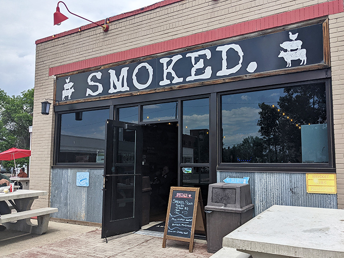 Welcome to SMOKED, where the aroma of barbecue is your first delicious greeting. This unassuming exterior hides a world of smoky wonders within.