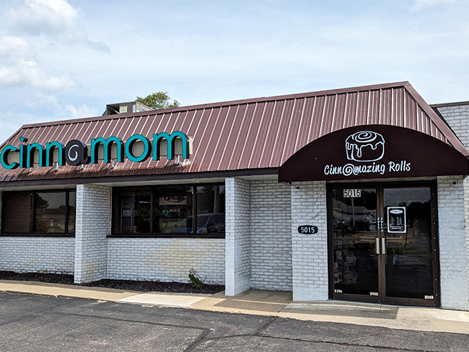 Welcome to Cinnamom, where the aroma of freshly baked cinnamon rolls hits you like a warm, spicy hug. This unassuming exterior hides a world of sugary delights within.