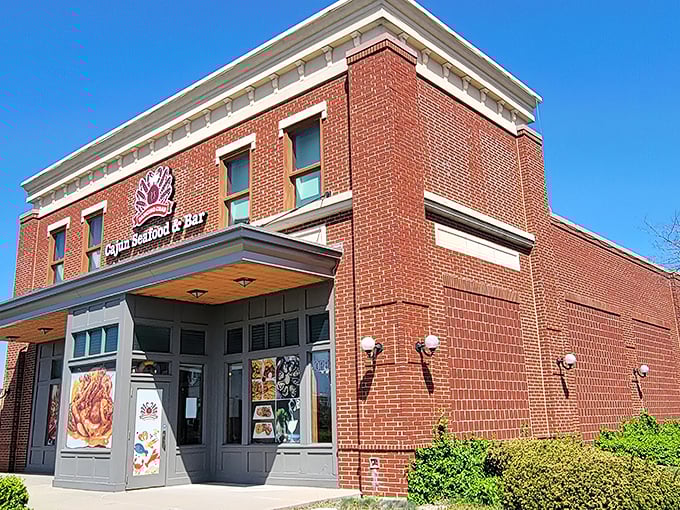 A brick-and-mortar treasure chest of seafood delights! This unassuming exterior hides a world of oceanic flavors waiting to be discovered.