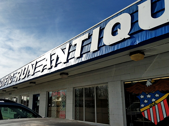 Welcome to the time machine! This unassuming exterior hides a treasure trove of memories waiting to be rediscovered.