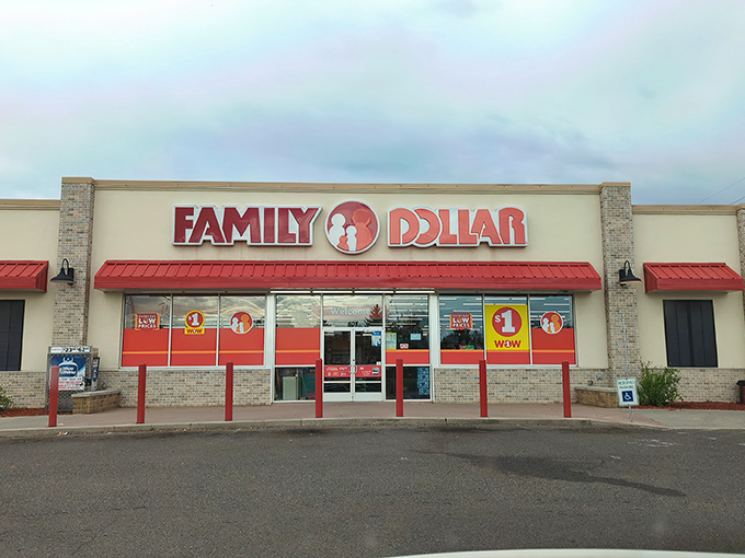 The unassuming facade of bargain paradise. Like a Vegas casino, the modest exterior belies the treasure trove waiting inside.