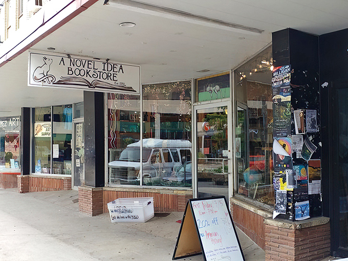 Welcome to A Novel Idea, where books are stacked higher than a Nebraskan cornfield! This literary oasis beckons bibliophiles with its charming storefront and promise of endless adventures within.