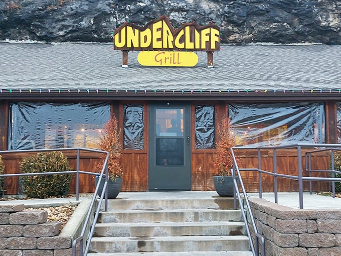 Talk about a rock-solid dining experience! Undercliff Grill & Bar nestles against nature's own skyscraper, serving up views as impressive as its menu.