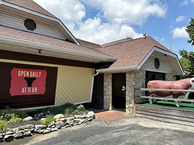 Welcome to Bynum's: Where the cows outside are as friendly as the folks inside!