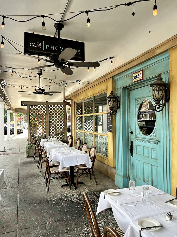 A slice of Provence in Prairie Village! This charming fa&ccedil;ade is like finding a Chanel boutique in your local mall &ndash; unexpected and utterly delightful.