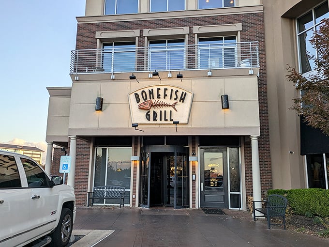 
Behold, the unassuming facade of seafood paradise! Bonefish Grill's exterior may be modest, but inside lies a treasure trove of oceanic delights waiting to be discovered.