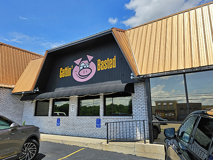 The unassuming exterior of Gettin' Basted hides culinary treasures within&mdash;proof that in barbecue, as in life, it's what's inside that counts.