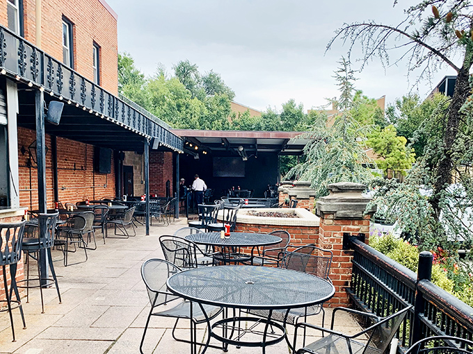 Brick and mortar never looked so inviting! Deep Deuce Grill's exterior is like a warm hug from your favorite aunt, promising comfort food and good times inside.