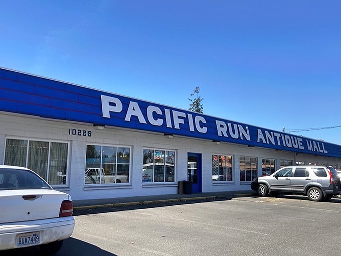 Welcome to the time machine! This unassuming exterior hides a treasure trove of memories waiting to be rediscovered.