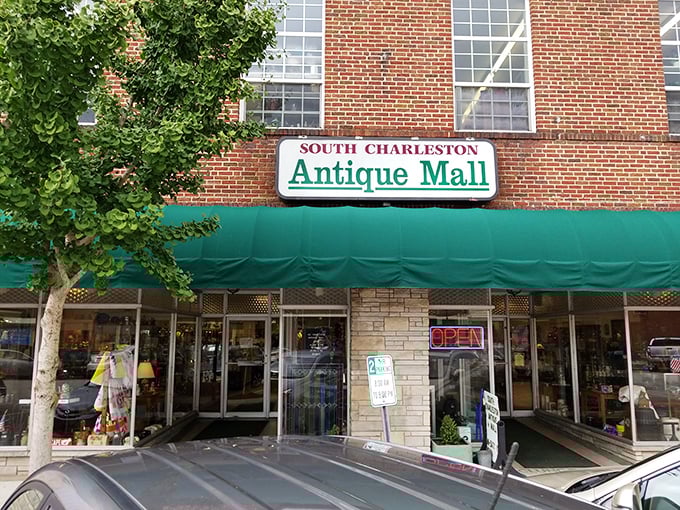 A brick-and-mortar time machine! This unassuming facade holds more stories than your grandma's photo album &ndash; and probably just as many doilies.
