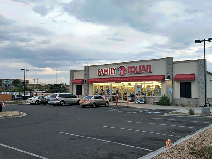 The unassuming facade of bargain paradise. Like a Vegas casino, the modest exterior belies the treasure trove waiting inside.