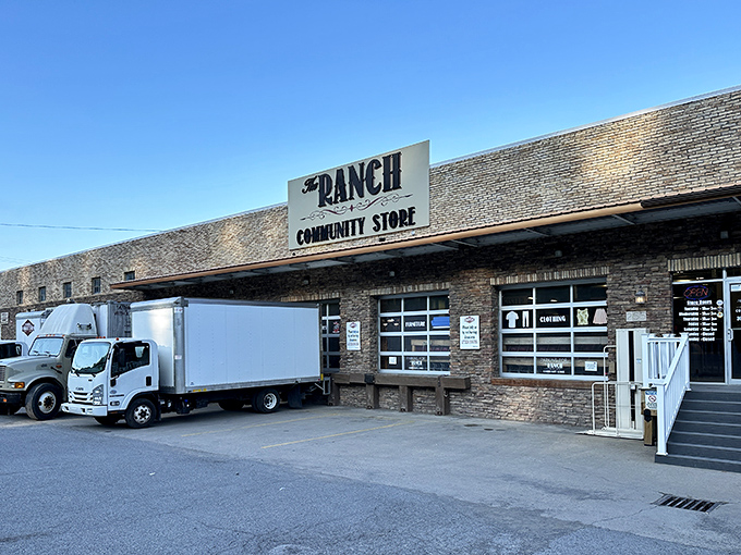Welcome to The Ranch, where secondhand treasures await! These trucks aren't just for show &ndash; they're on a mission to deliver pre-loved goodies to eager bargain hunters.