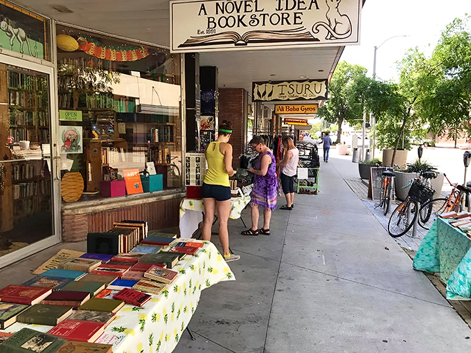 Welcome to A Novel Idea, where books are stacked higher than a Nebraskan cornfield! This literary oasis beckons bibliophiles with its charming storefront and promise of endless adventures within.