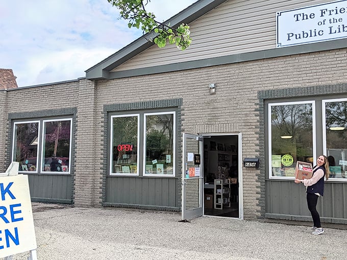 Welcome to book lover's paradise! This unassuming exterior hides a world of literary wonders waiting to be discovered.