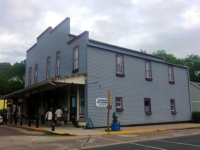 "Best Pie Shop in America" - a bold claim that'll make your taste buds stand at attention. This charming facade is like a siren song for pie lovers everywhere.