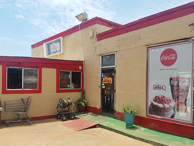 Welcome to BBQ paradise! Leo's modest exterior hides a world of smoky delights within. It's like finding a treasure chest disguised as a shoebox.