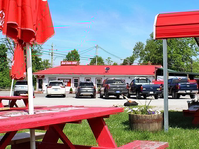 Red State BBQ: Where the exterior is as bold as the flavors inside. This little roadside gem is like finding a ruby in a haystack &ndash; if the haystack was delicious.