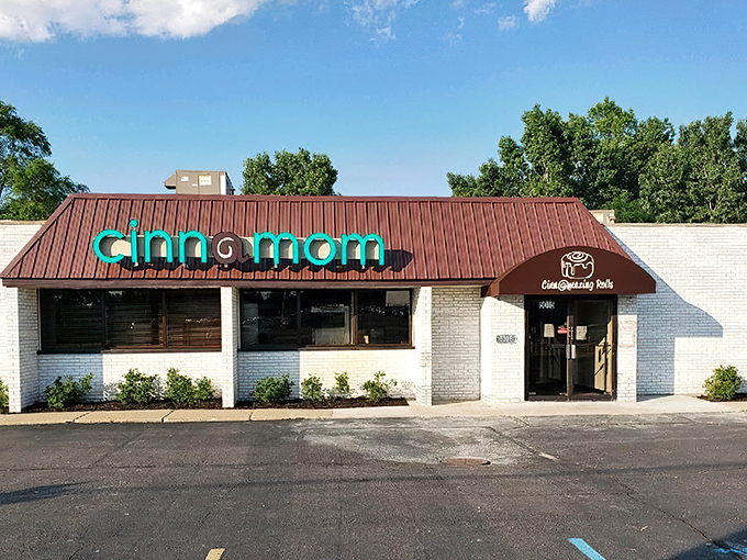 Welcome to Cinnamom, where the aroma of freshly baked cinnamon rolls hits you like a warm, spicy hug. This unassuming exterior hides a world of sugary delights within.