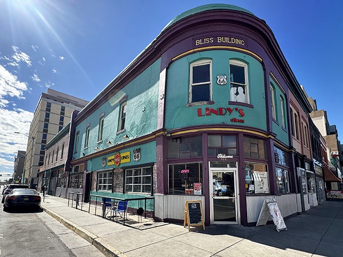 A mint-green time machine on the corner of nostalgia and deliciousness. Lindy's Diner beckons with its retro charm and promise of comfort food that'll transport you back to simpler times.