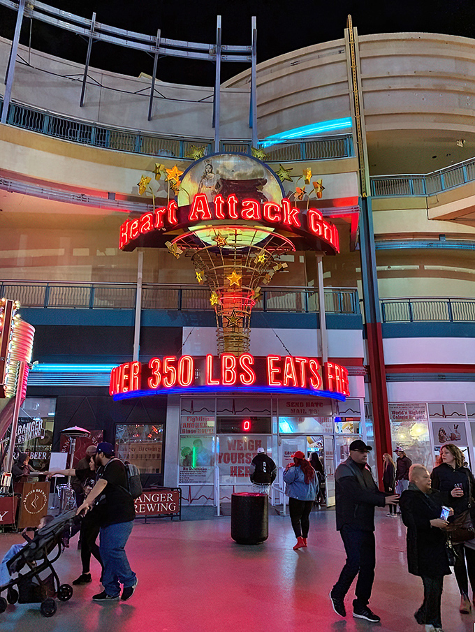 Welcome to cardiac cuisine central! The Heart Attack Grill's exterior is as bold as its menu, daring you to step inside and embrace the delicious danger. 