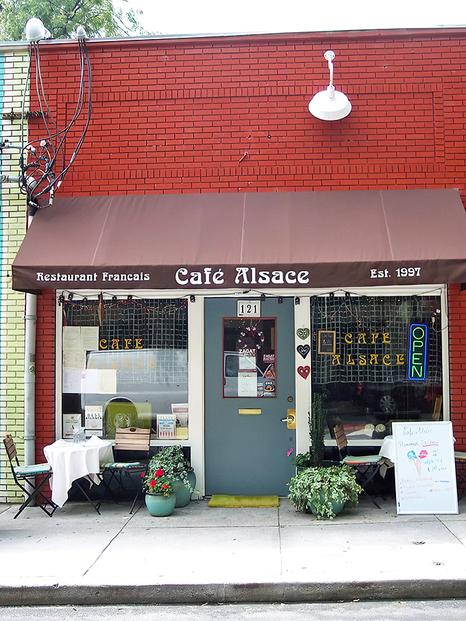 A slice of Alsace in the heart of Decatur! This charming façade promises a culinary journey without the jet lag.