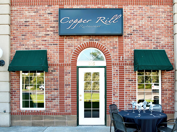 
Brick and charm: Copper Rill's exterior is like a warm hug from your favorite aunt, inviting you in for a culinary adventure. 